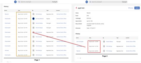 sorting is not correct in history page · issue 3199 · opencrvs