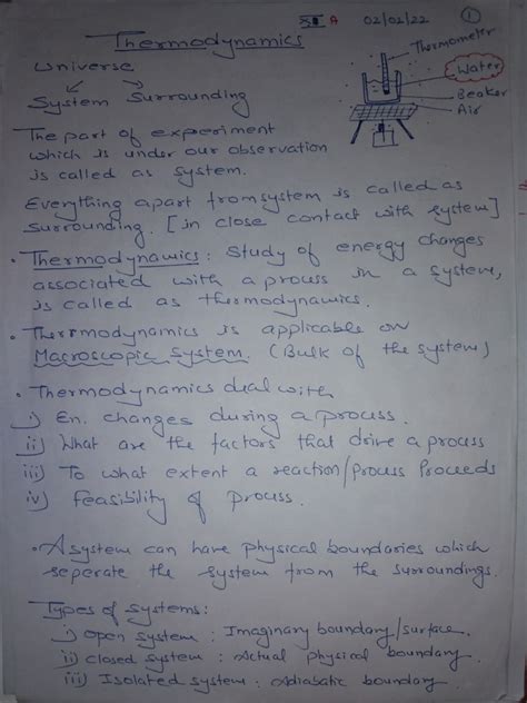 Thermodynamics Notes Pdf