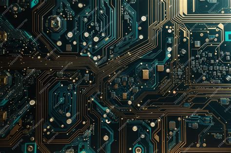 Premium Ai Image Technology Abstract Circuit Board Texture Background Hightech Futuristic