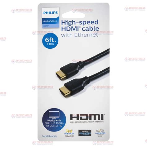 Philips Hdmi Cable 6ft