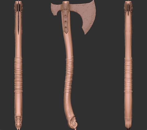 3d Model Leviathan Axe Low Poly 3d Model Vr Ar Low Poly Cgtrader