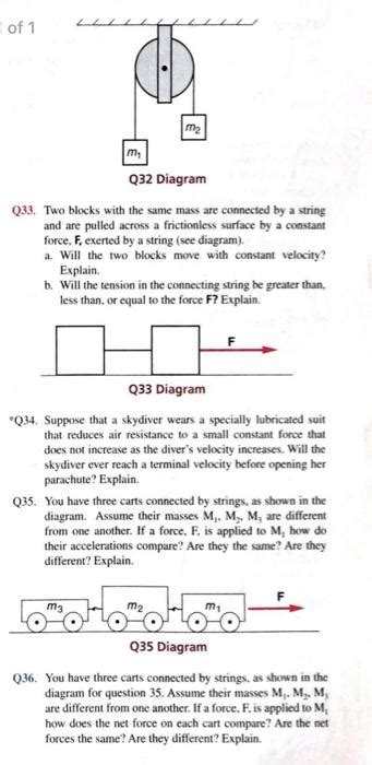 Solved Q Two Blocks With The Same Mass Are Connected