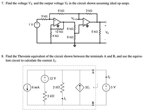 solved 7 find the voltage vx and the output voltage vo in