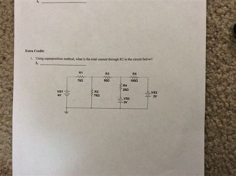 solved using superposition method what is the total current