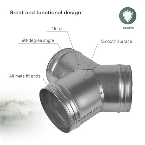 Vent Systems 150mm 6″ Inch P Shape Duct Connector Splitter 3 Way
