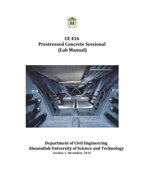 ce 416 prestressed concrete sessional lab manual pdf