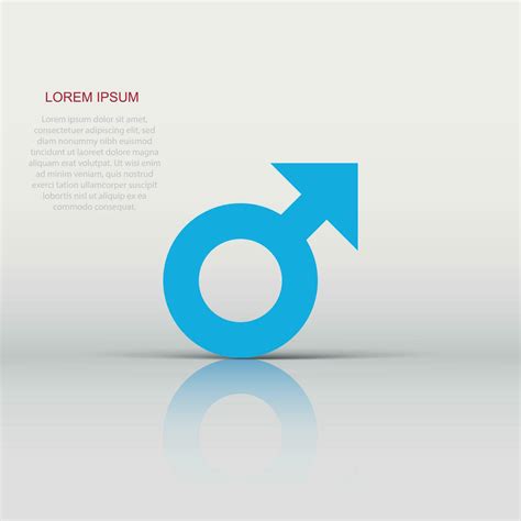 Masculino Sexo Símbolo Vector Icono En Plano Estilo Hombres Género