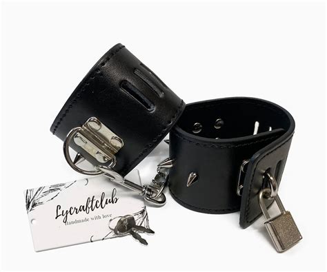 Punk Style Spike Rivet Black Sex Slave Bondage Restraints Adult Erotic