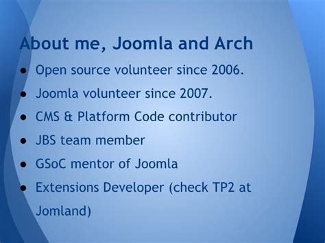 Jab12 Joomla Architecture Revealed