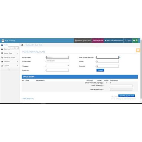 Jual Aplikasi Penjualan Berbasis PHP MySql Lengkap Dengan Source Code Kab Klaten Red Black