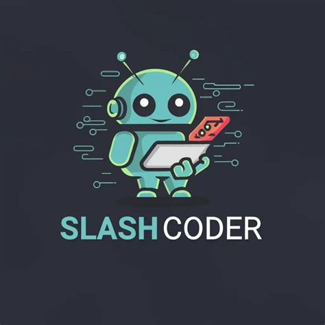 Logo Design For Slash Coder Modern Android Developer Symbol With