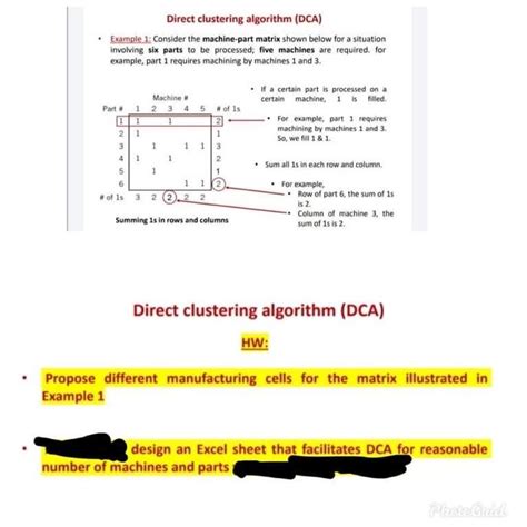 Solved Direct Clustering Algorithm Dca Example 1 Consider