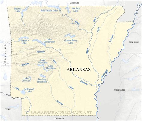 Map Of Arkansas Rivers