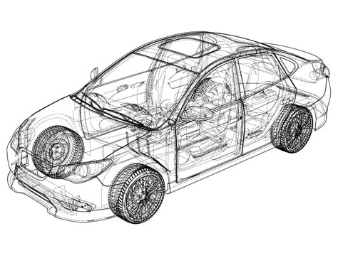 Concept Car Vector Rendering Of D Model Sport Car Illustration Vector Model Sport Car