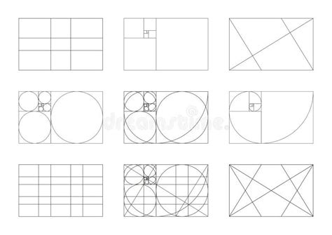 Set Of Golden Ratio Minimal Fibonacci Array Numbers Shapes Harmony Proportions Frames Set Of Golden Ratio Minimal Fibonacci Array Numbers Shapes Harmony Proportions Frames