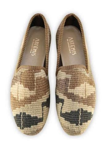 Womens Kilim Loafers Size 40 Smoking Shoe Velvet Slippers