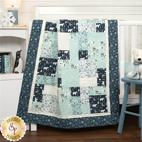 Easy As Abc And 123 Crib Quilt Kit Winter Magic Flannel Shabby Fabrics