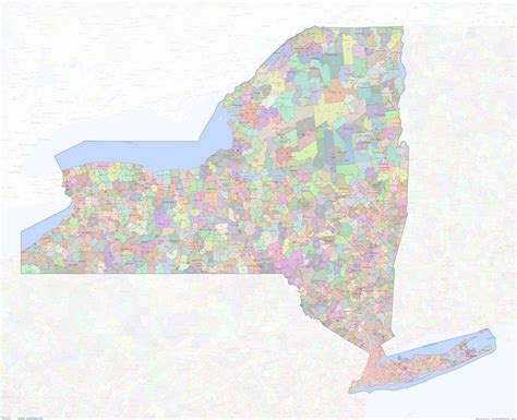 New York ZIP Code Map Medium Image Shown On Google Maps