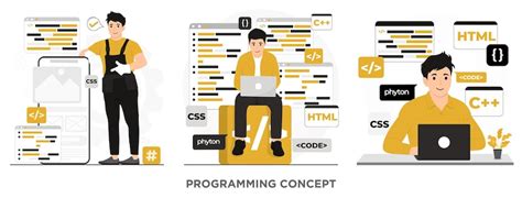 Premium Vector Flat Vector Programming And Coding Concept Illustration