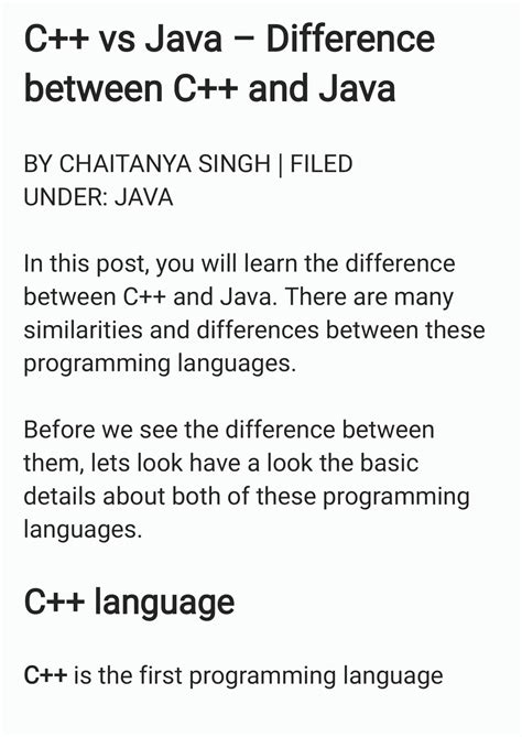SOLUTION C Vs Java Notes And Questionnaire Docx Studypool