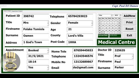 How To Create Hospital Appointment Booking System In Excel Vba Part 1
