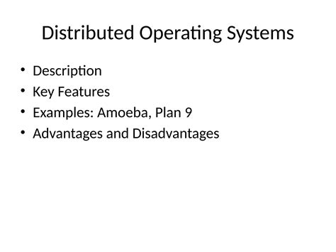 different types of operating systems pptx