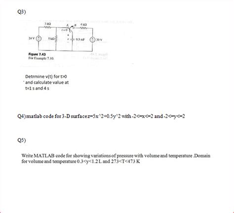 Solved Determine V T For T And Calculate Value At T Chegg Com