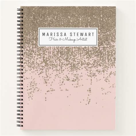 Girly Notebooks And Journals Zazzle Girly Notebook Notebooks Custom Pink And Gold