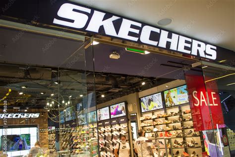 Kiyv, Ukraine - August 9, 2020: Sign of Skechers on the shop at ...