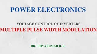 Multiple Pulse Width Modulation Technique Doovi