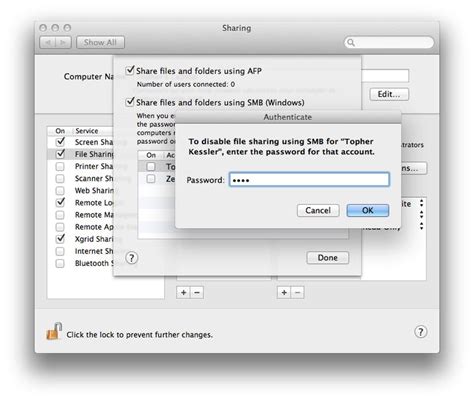 Unable To Disable Smb File Sharing In Os X Cnet