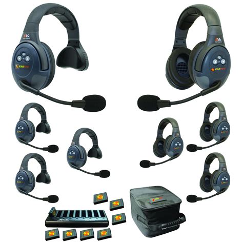 Eartec Co Evx844 Full Duplex Wireless Intercom System W 4 Single 4 Headsets Full Compass Systems