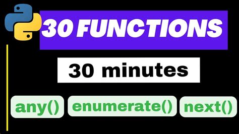 Learn These 30 Functions Python Tutorials Most Used Python