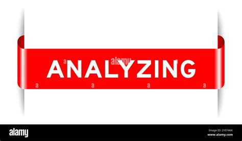 Red Color Inserted Label Banner With Word Analyzing On White Background Stock Vector Image And Art