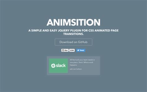 animsition user friendly jquery plugin for animated page transitions