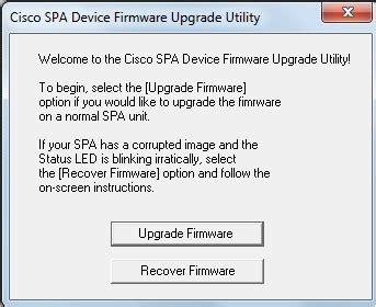 Firmware Upgrade Settings On The SPA Phone Adapter Cisco