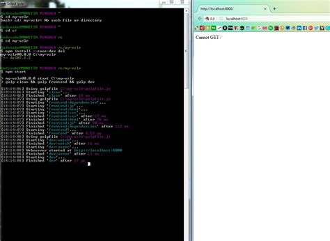 Json Gulp With Npm Start Causes A Blank Page With The Text Cannot Get When Testing