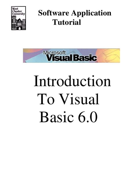 Visual Basic 60 Quickstart Guide Pdf Graphical User Interfaces