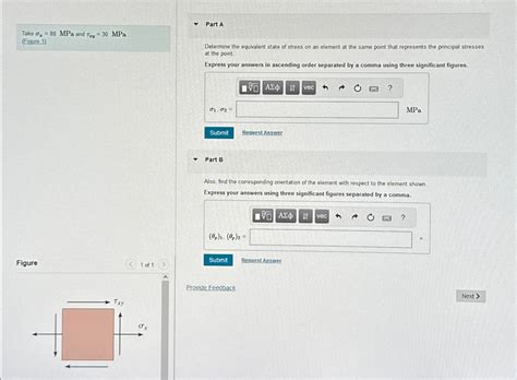 Solved Take σx MPa and τxy MPa Figure Part ADetermine Chegg com
