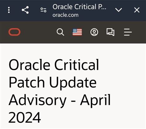 Oracle Critical Patch Update Advisory April 2024 Presale1️⃣ Posted On The Topic Linkedin