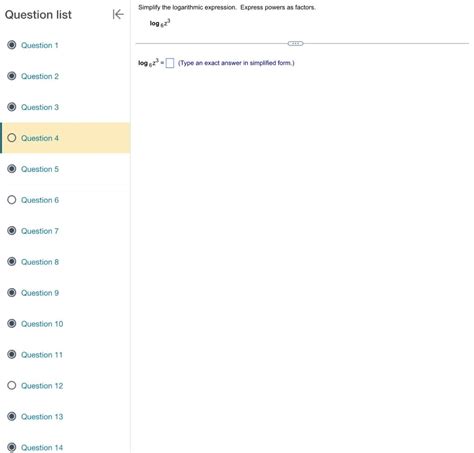 Solved Question 1 Log6z3 Type An Exact Answer In
