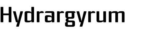 Hydrargyrum In Use Fonts In Use