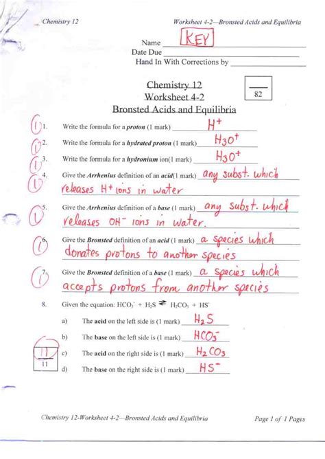 Printables Acids And Bases Worksheet Answers Tempojs Thousands Of Printable Activities