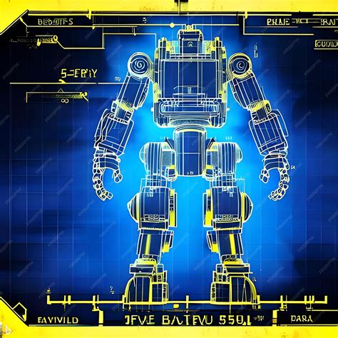 Premium Ai Image Blueprint Of Strong Robot Like Bb Cinematic Robot