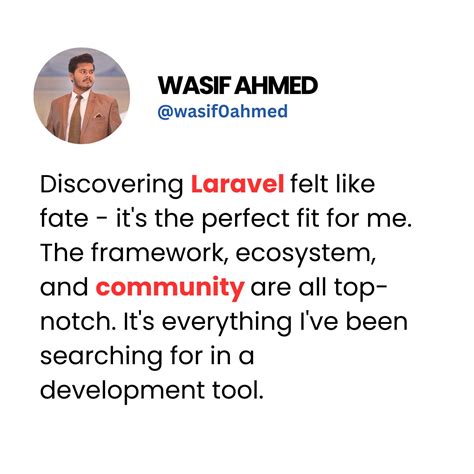 Wasif Ahmed On Linkedin Discovering Laravel Felt Like Fate Its The