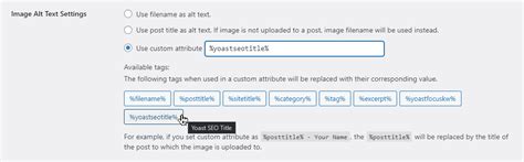 Use Yoast SEO Title As Alt Text Title For Images Image Attributes Pro