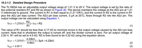 TL A Regarding Adjustable Output Voltage Of TL ADCQR Power Management Forum Power