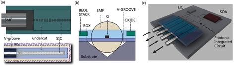 A Schematic And Microscope Top View Of An Metamaterial Edge Coupler Download Scientific