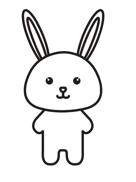 简笔画幼儿园兔子好看可打印打印版（高清14张） 简笔画图片大全