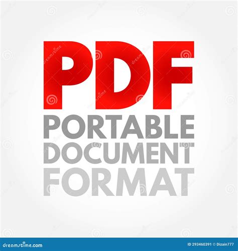 Pdf Portable Document Format Acronym Technology Concept Background